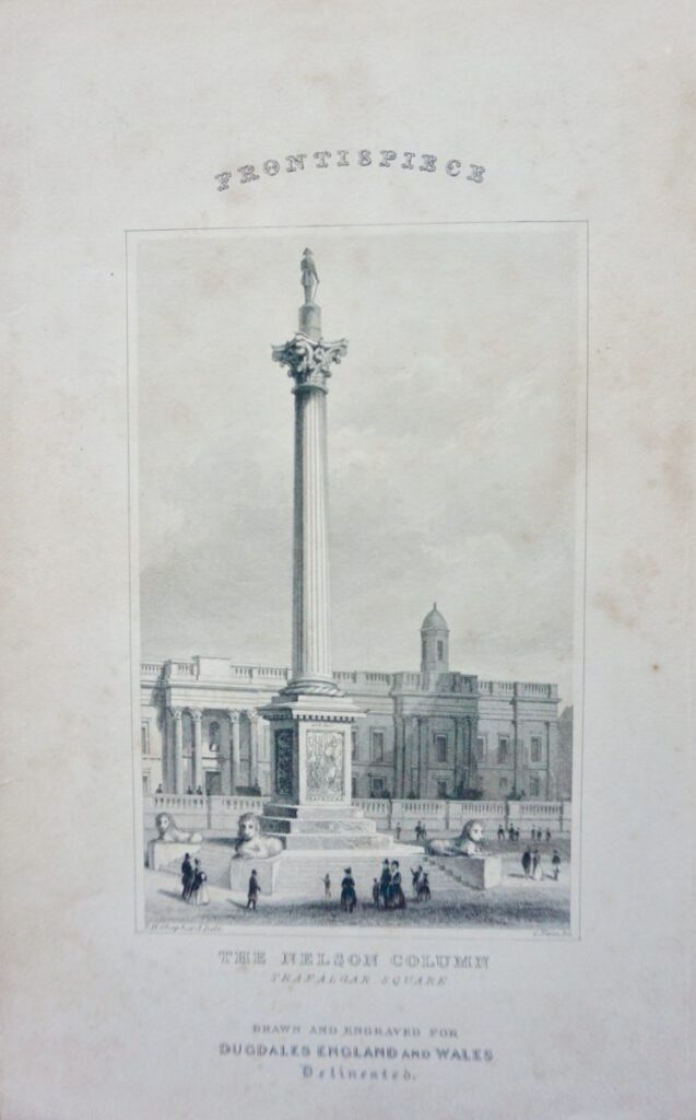 Antiques engraving steel print, "The Nelson Column", 1840 • Antiche ...